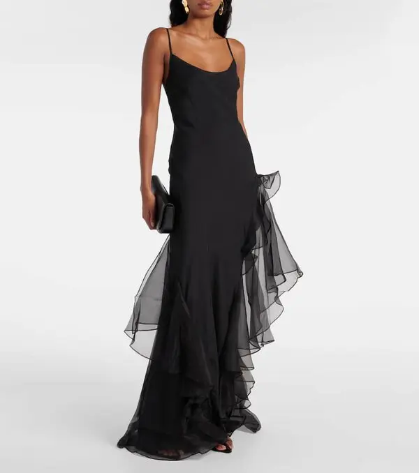 SIR. Sage Flounce Maxi Dress