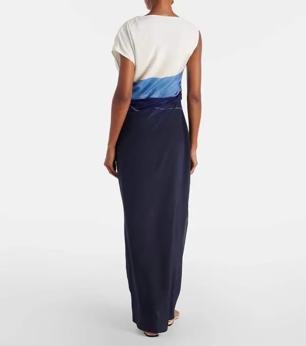 SIR. Mariner Printed Silk Maxi Dress