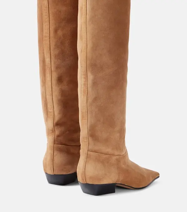 Khaite Marfa Knee-high Suede Boots - Beige