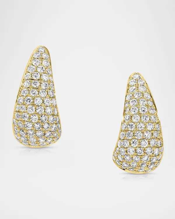 ANITA KO 18k Gold Diamond Claw Earrings - Yellow
