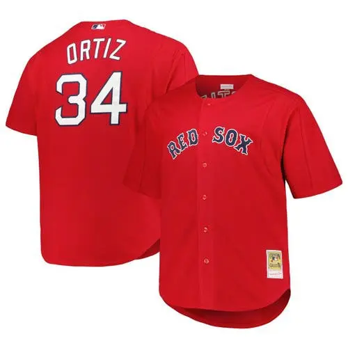 Mitchell & Ness David Ortiz Boston Sox Cooperstown Collection Batting Practice Replica Jersey - Red