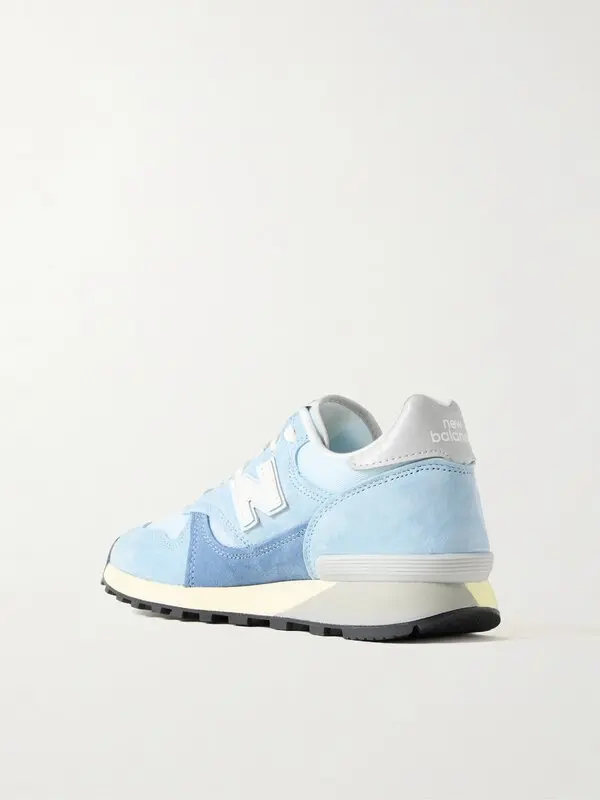 NEW BALANCE 574 Leather-trimmed Sneakers - Blue