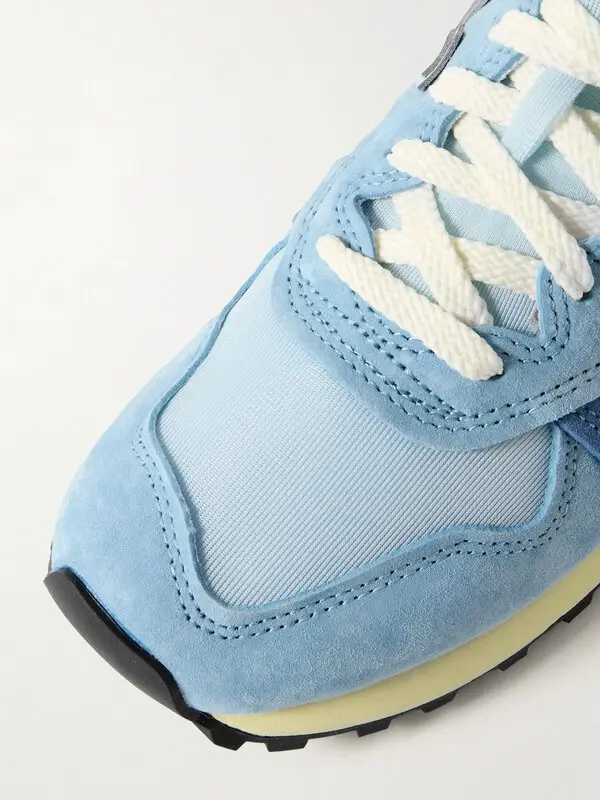 NEW BALANCE 574 Leather-trimmed Sneakers - Blue
