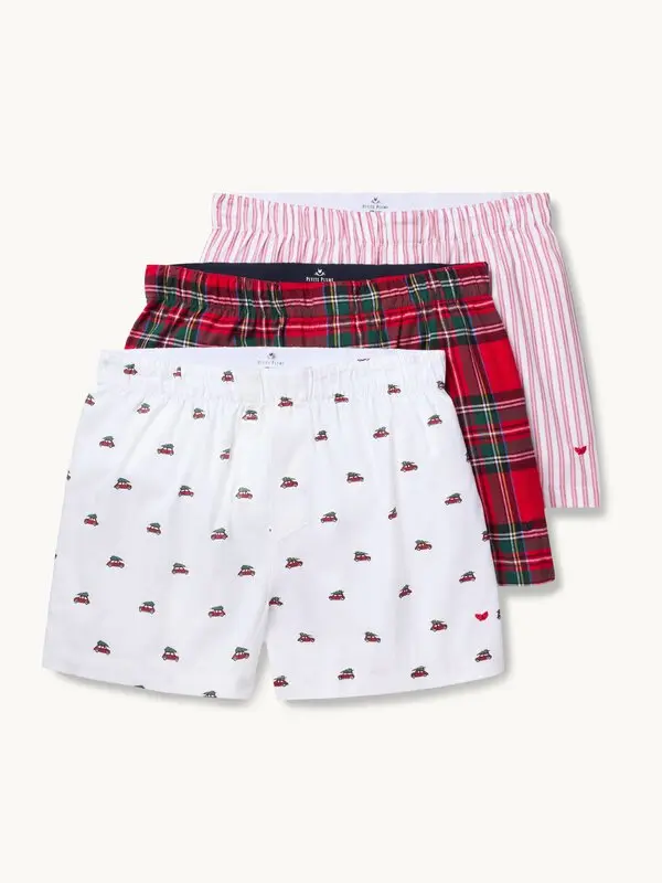PETITE PLUME Twill 3 Pack Boxers