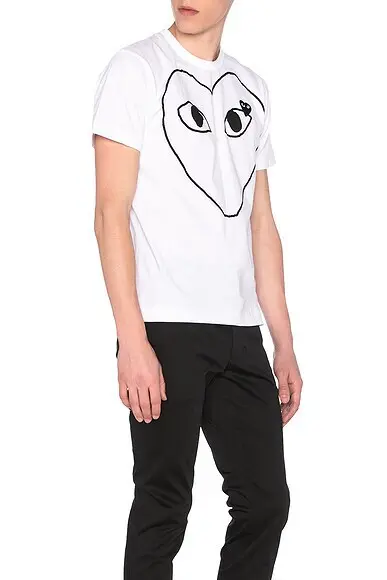 Play Comme Des Garcon Black Emblem Cotton Tee
