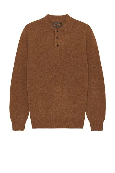 BEAMS Knit Polo 9g Sweater