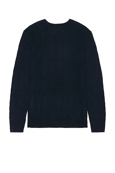 Polo Ralph Lauren Cable-knit Wool-cashmere Crewneck Sweater - Hunter Navy