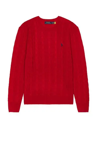 Polo Ralph Lauren Cable-knit Wool-cashmere Sweater - Red