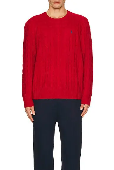 Polo Ralph Lauren Cable-knit Wool-cashmere Sweater - Red