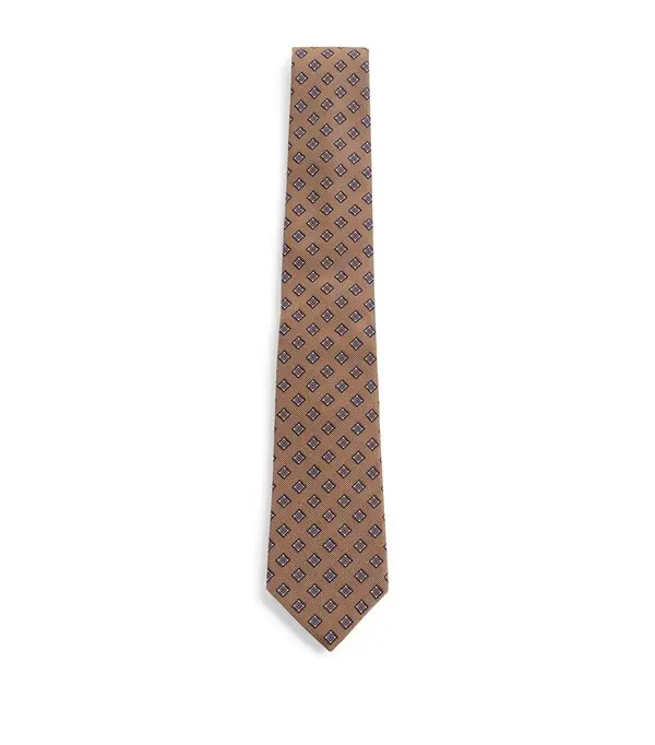 Valentino Garavani Silk Jacquard Tie - Beige
