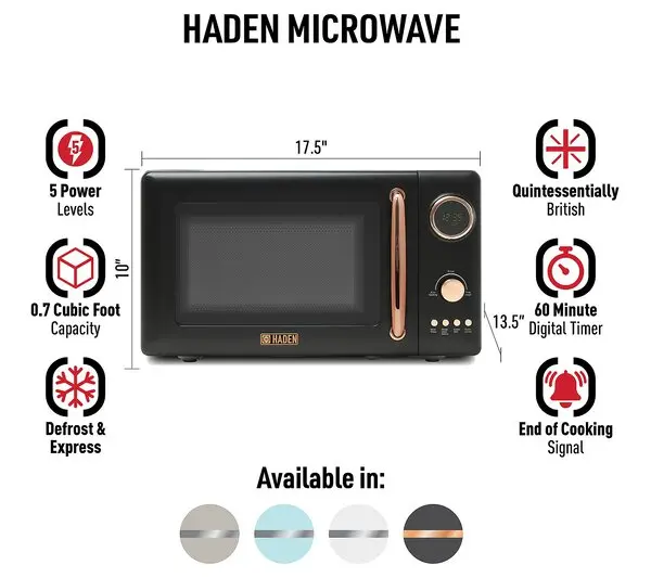 HADEN Countertop Compact 700-watt Microwave