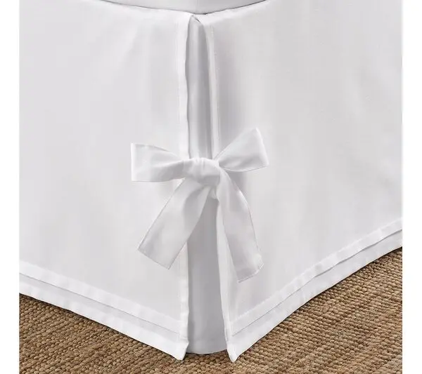 Laura Ashley Solid White Twin Tailored Bedskirt