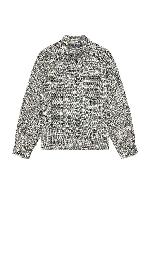 WAO Boucle Tweed Shirt Jacket In Black