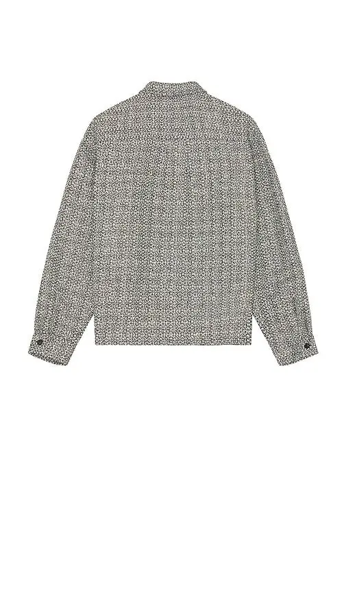 WAO Boucle Tweed Shirt Jacket In Black