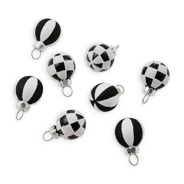Courtly Check Mini Glass Ball Ornaments - Thumbnail 2