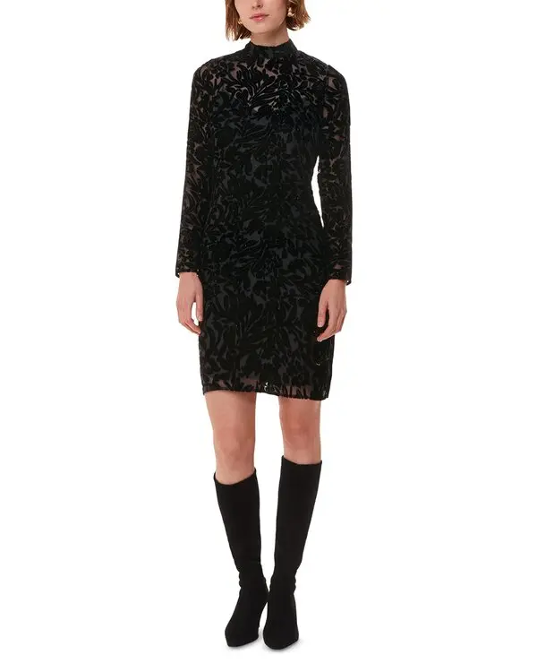 Whistles Embellished Floral Velvet Dress