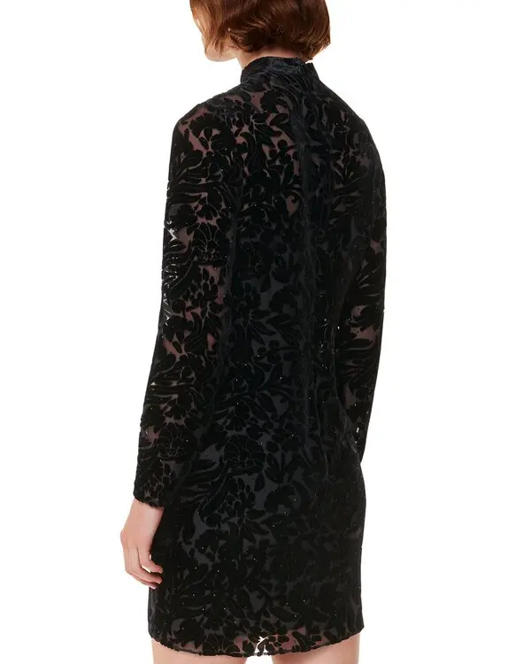 Whistles Embellished Floral Velvet Dress