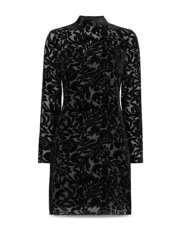Whistles Embellished Floral Velvet Dress