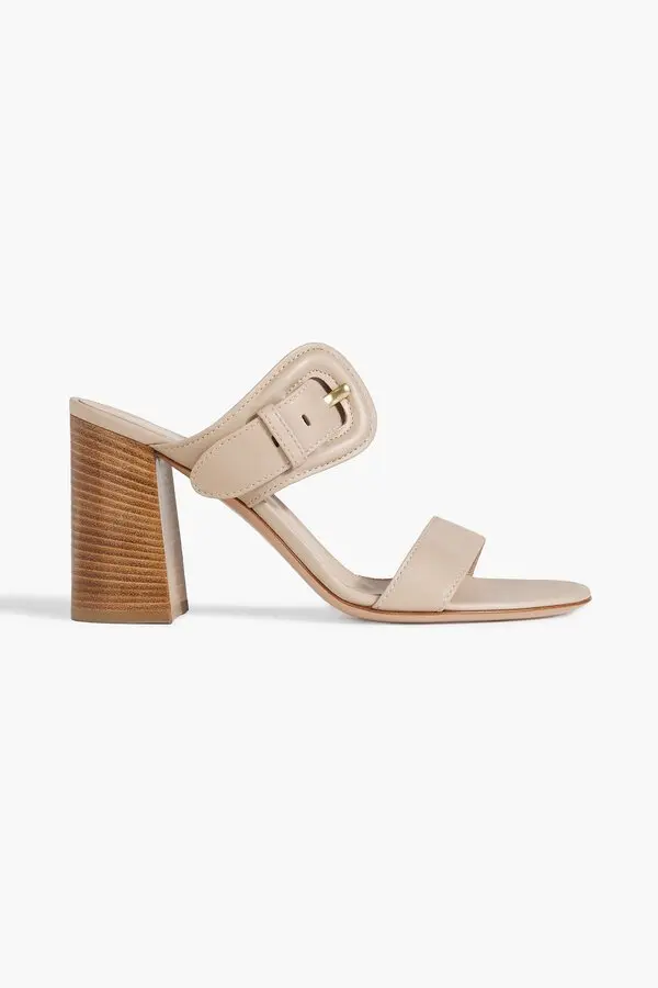 GIANVITO ROSSI Buckled Leather Mules
