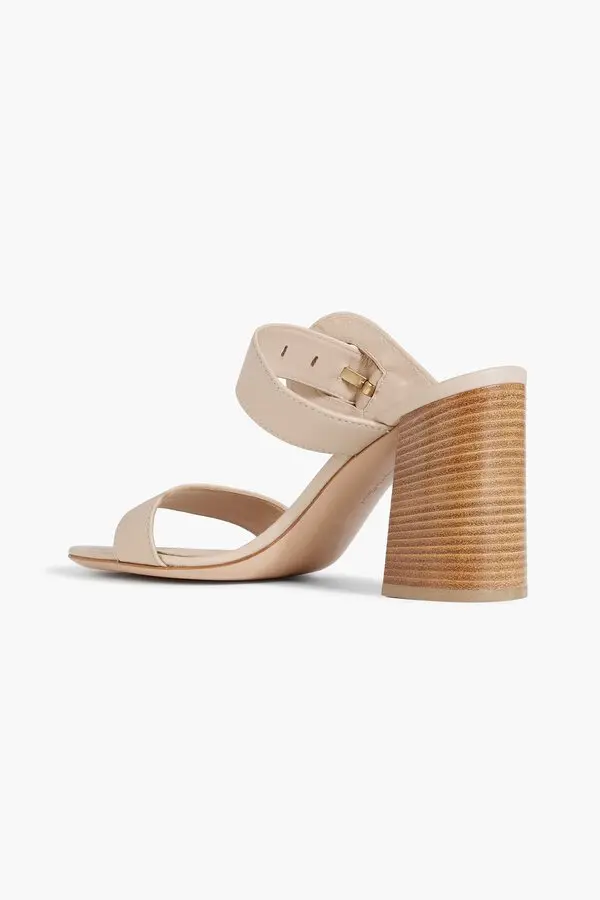 GIANVITO ROSSI Buckled Leather Mules