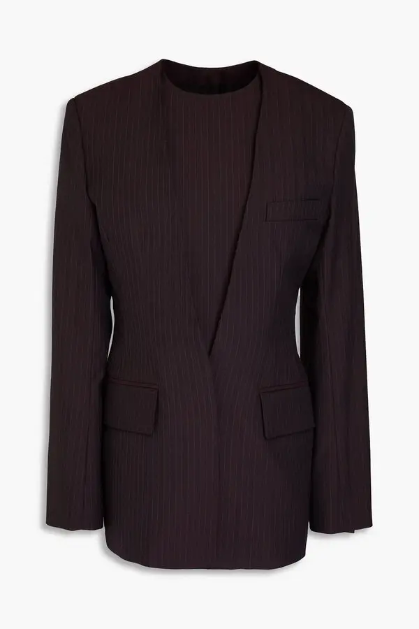 Victoria Beckham Pinstriped Twill Blazer