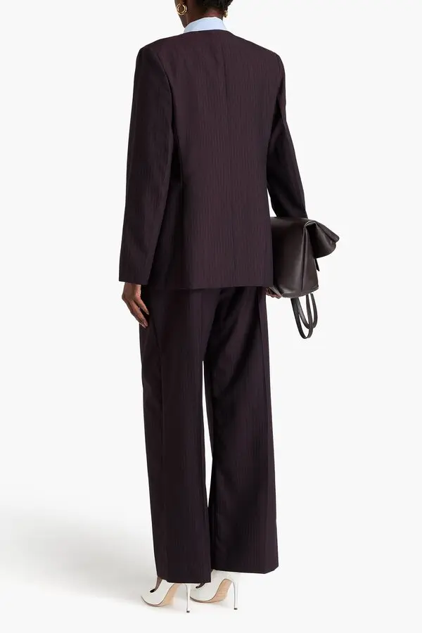 Victoria Beckham Pinstriped Twill Blazer