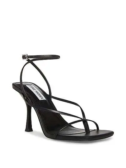 Pink Steve Madden Annie Strappy High Heel Sandal - Black