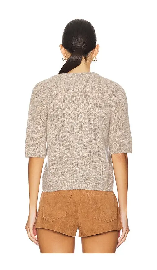 W. CASHMERE Brenda Short Sleeve Pullover - Brown