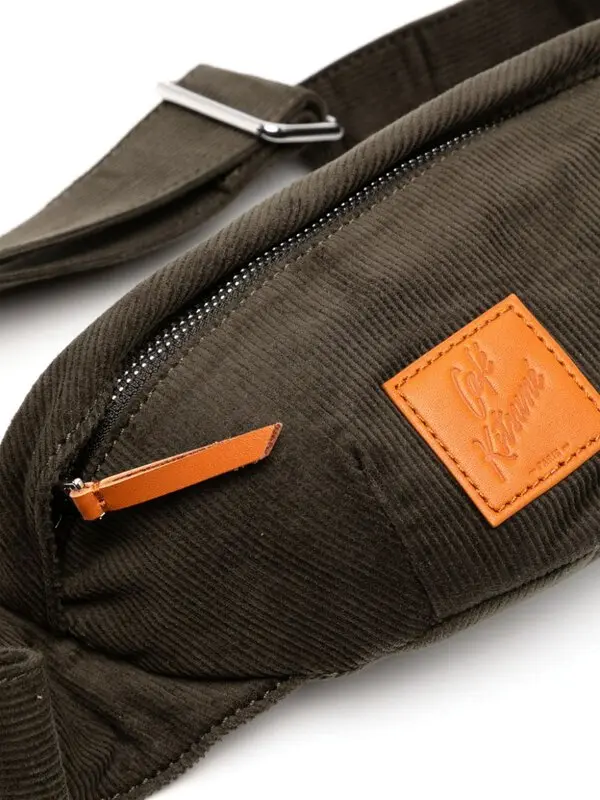 CAFÉ KITSUNÉ Logo-patch Corduroy Belt Bag