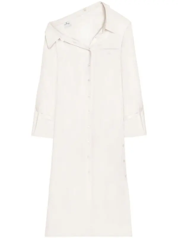 COURREGES Modular Crepe Shirt Dress - Neutrals