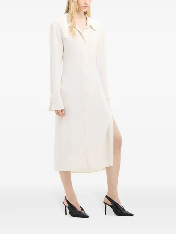 COURREGES Modular Crepe Shirt Dress - Neutrals