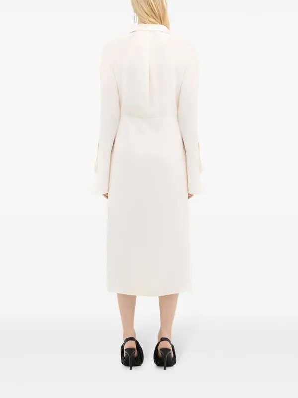 COURREGES Modular Crepe Shirt Dress - Neutrals