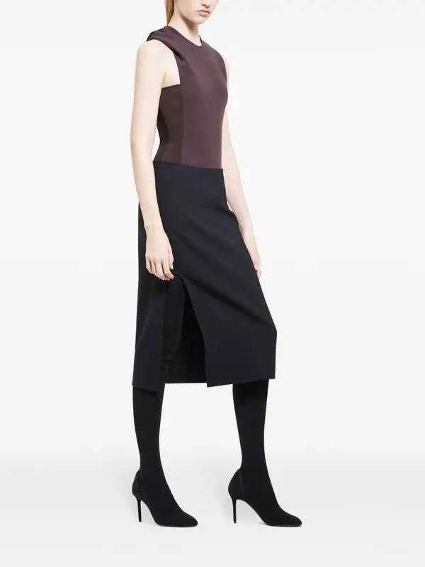COURREGES Illusion Hooded Bodysuit - Brown