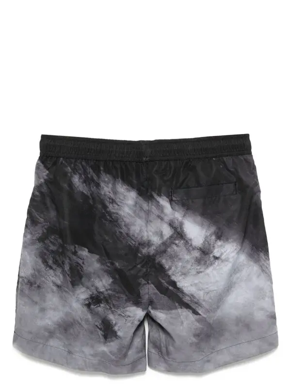 BOSS Graphic Print Swim Shorts - Grey