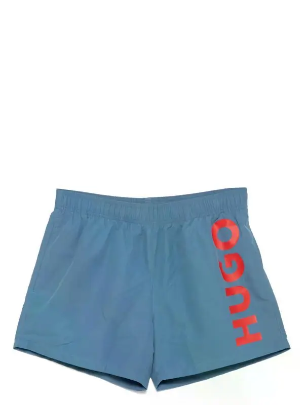 BOSS Logo Print Swim Shorts