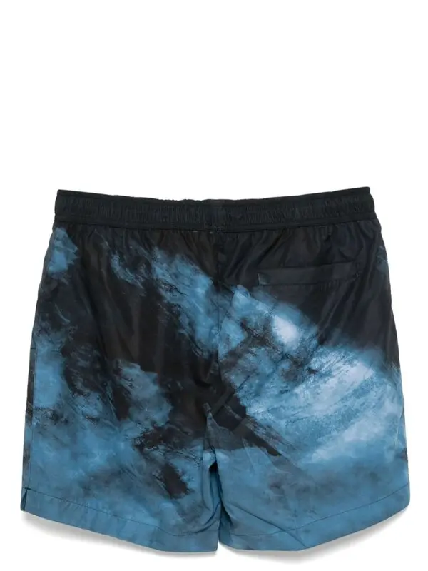 BOSS Graphic Print Swim Shorts - Blue