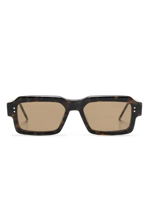 Thom Browne Rectangle-frame Sunglasses - Brown