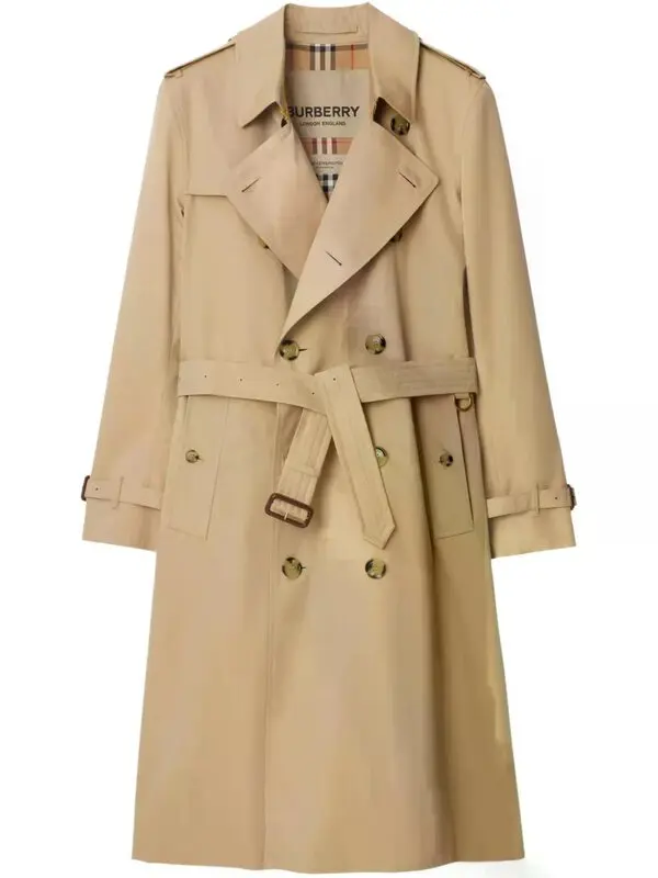 Burberry Kensington Heritage Belted Trench Coat - Neutrals