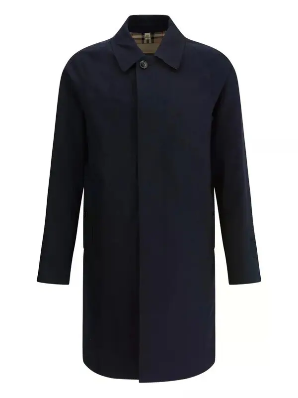Burberry Camden Heritage Organic Cotton Coat - Blue