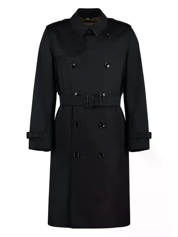 Burberry Kensington Heritage Belted Trench Coat - Black