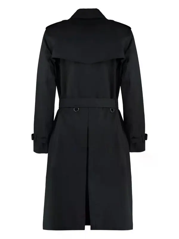 Burberry Kensington Heritage Belted Trench Coat - Black