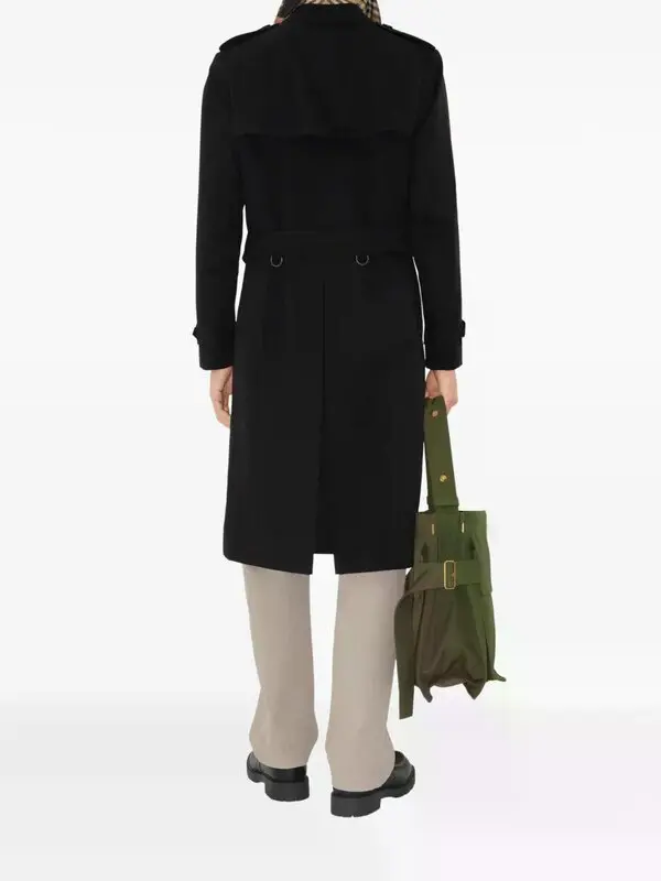 Burberry Kensington Heritage Belted Trench Coat - Black