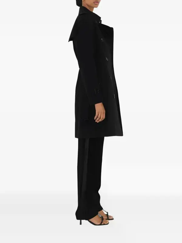 Burberry Gabardine Weave Trench Coat - Black