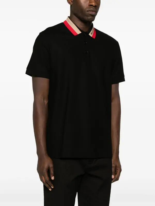 Burberry Contrasting-collar Cotton Polo Shirt
