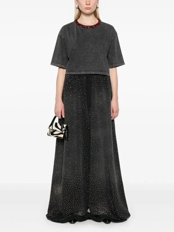 Giuseppe Di Morabito Rhinestone-embellished Palazzo Pants