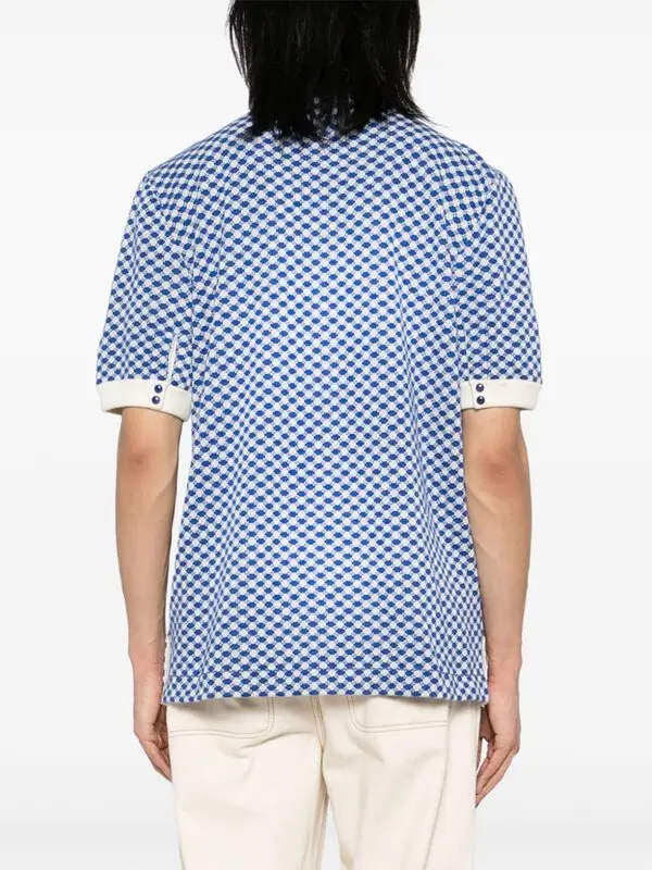 GOD'S TRUE CASHMERE Lapis Dot Cashmere Shirt