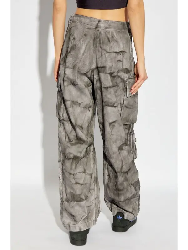 Adidas Camouflage-print Cargo Trousers - Grey