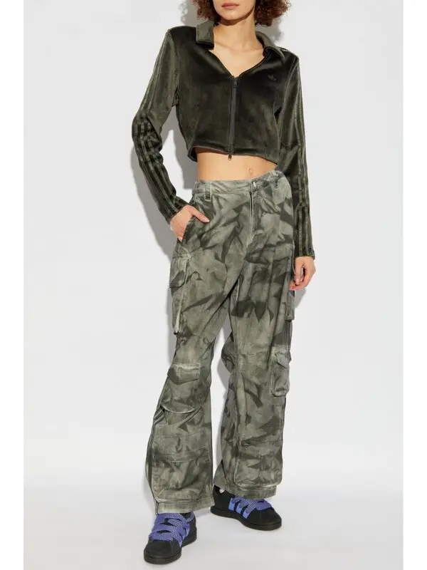 Adidas Camouflage-print Cargo Trousers - Green