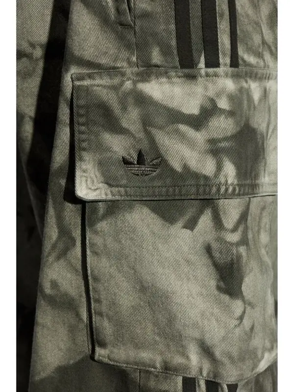 Adidas Camouflage-print Cargo Trousers - Green