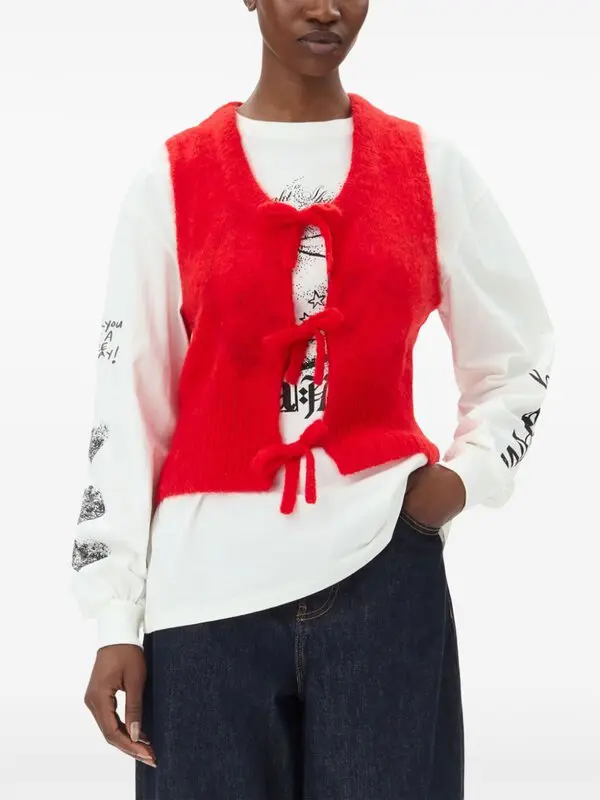 GANNI Bow-detailed Sleeveless Vest